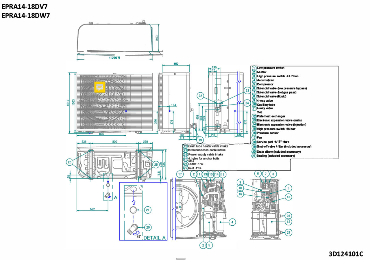 ETSHB16E7 / EPRA14-18DW7 | Daikin